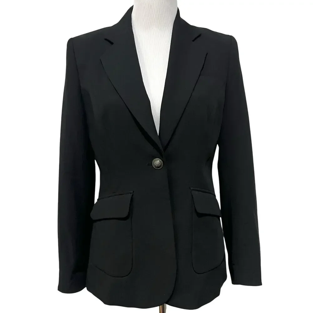 CAbi | Jackets & Coats | Cabi Black Suit Coat Blazer Onebutton With ...